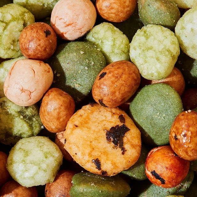 Mitsuba Wasabi Rice Snacks Bulk 800g - Spicy Rice Crackers & Coated ...