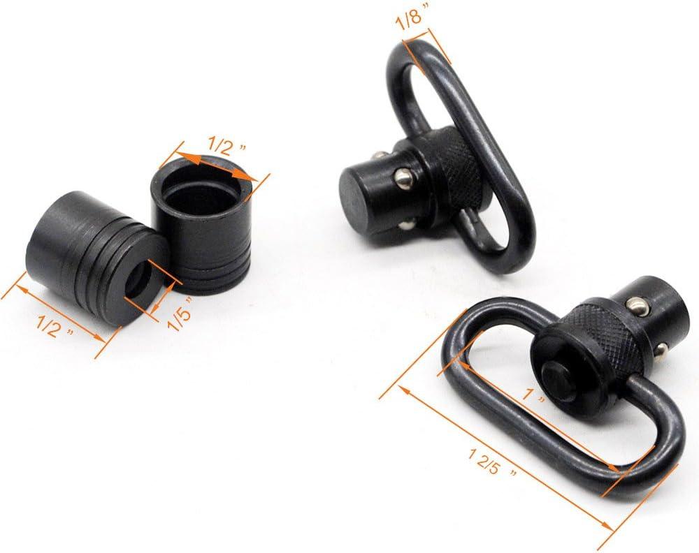 TRIROCK 2.5 cm Push Button Quick Release Sling Swivel Mount - Tactical ...