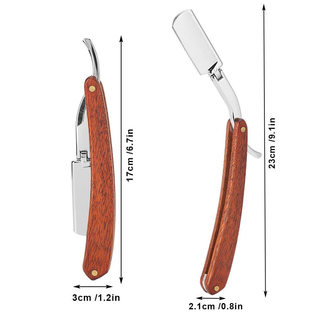 Professional Wooden Handle Folding Razor - Manual Shaver for Men ...