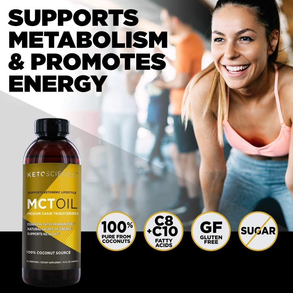 Keto Science Ketogenic MCT Oil Dietary Supplement | 100% Coconut Oil ...