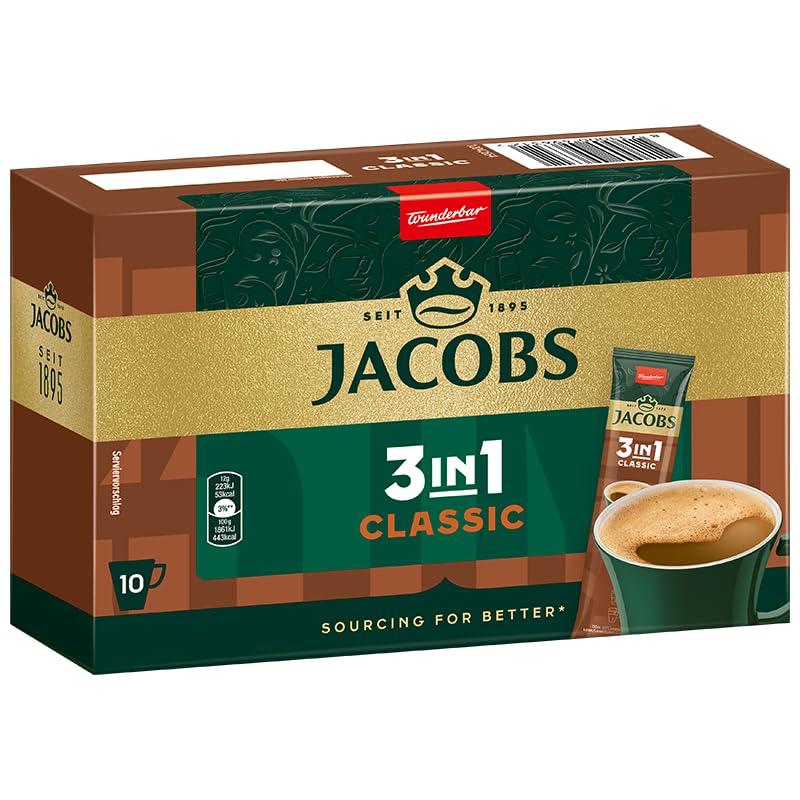 Jacobs coffee 3 in 1 CLASSIC instant coffee - Soluble Bean Coffee with ...