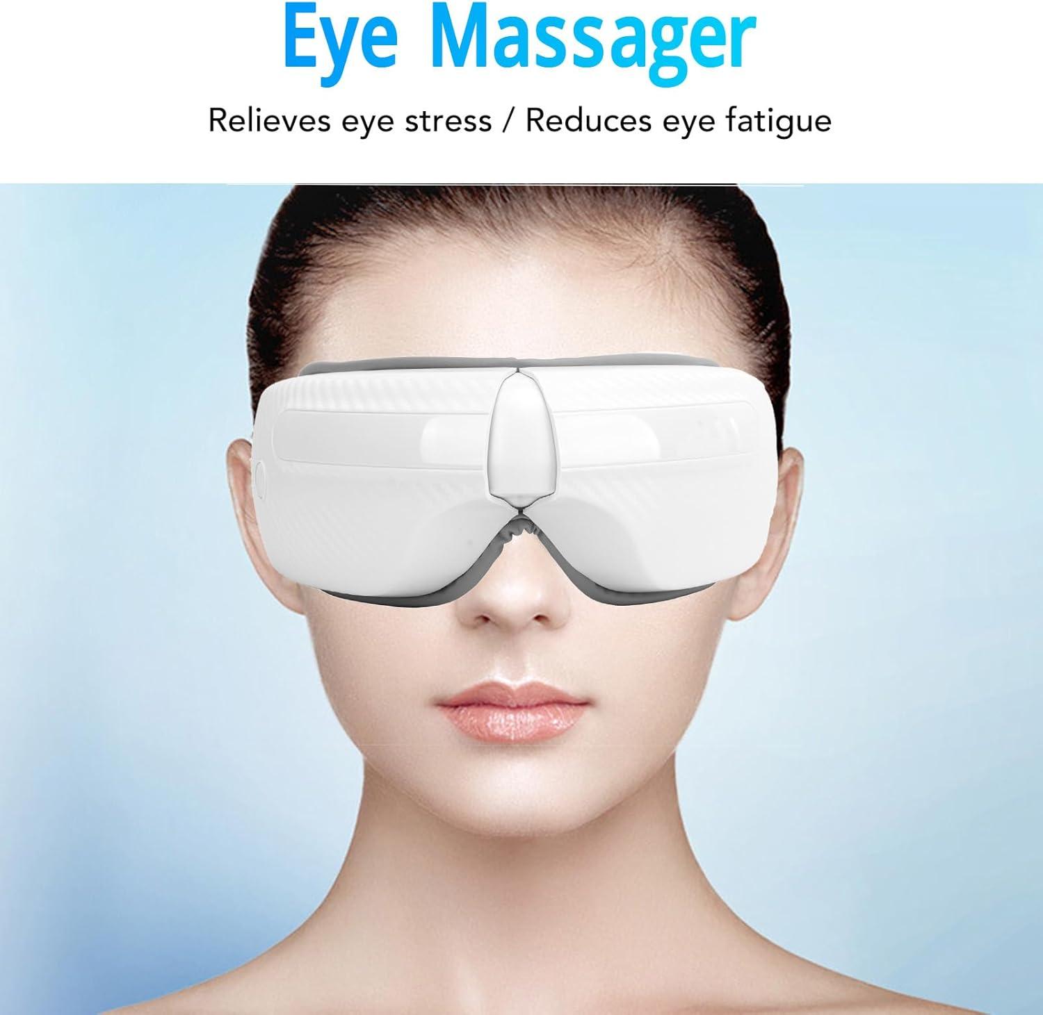 Premium Eye Massage Device with Heat & Music - 3 Modes for Relaxation ...