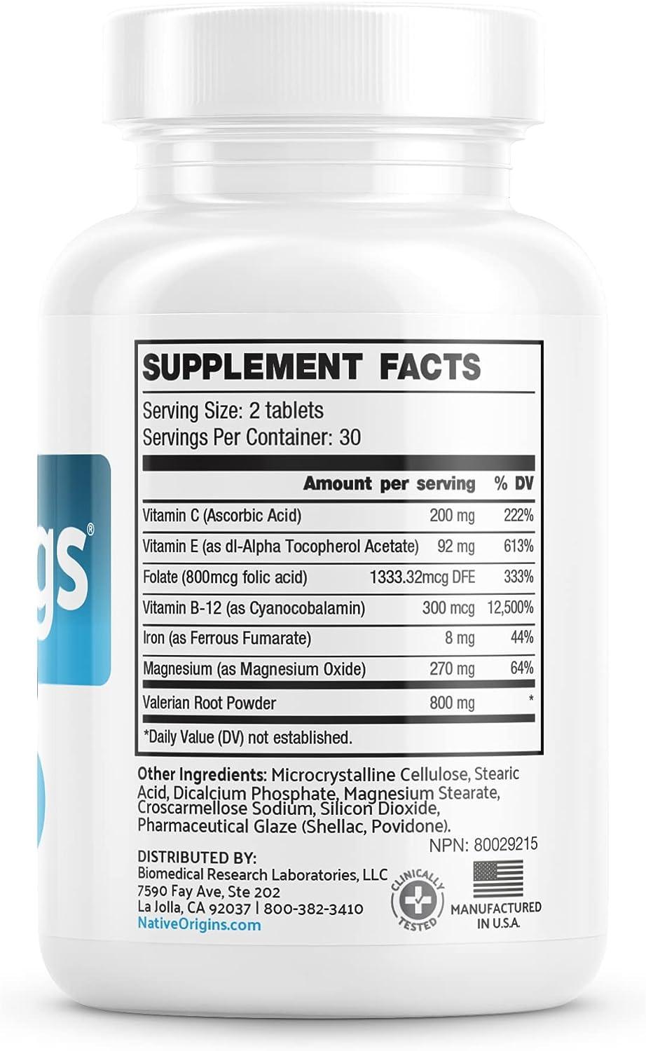 Calm Legs Natural Tablets for Itching, Crawling, Tingling Legs | Iron ...