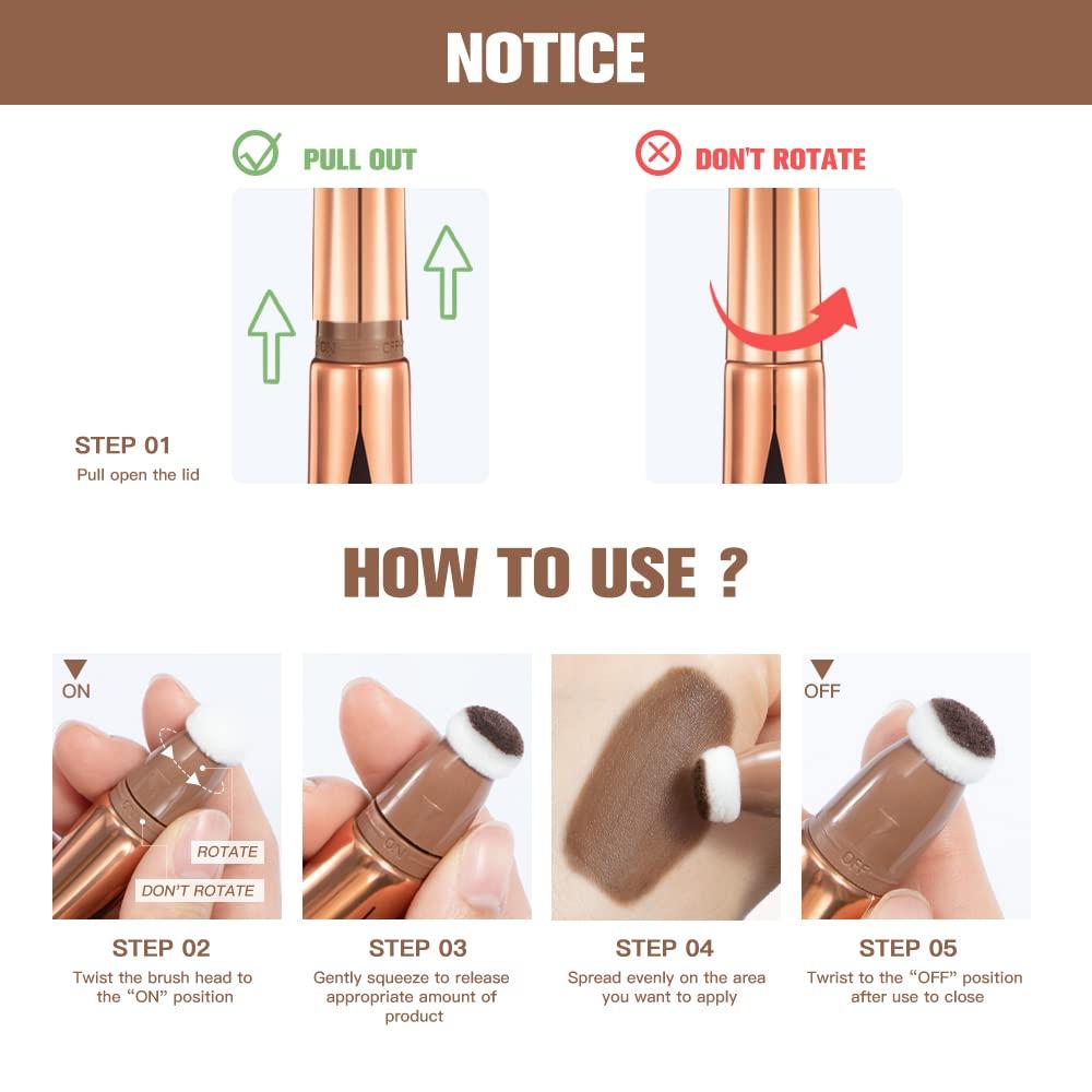 Long-Lasting Waterproof Liquid Contour Stick in Light & Dark Grey ...