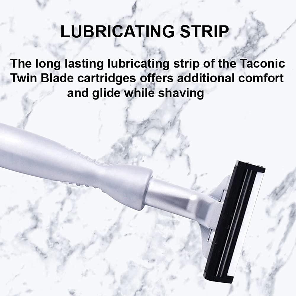 Chrome ATRA Compatible Twin Blade Razor + 10 Personna Pivot Plus Blades ...