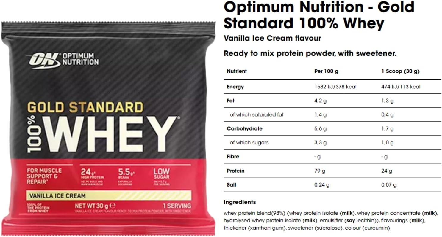 ON Gold Standard 100% Whey Protein Sample Combo Pack | 24 Grams of ...