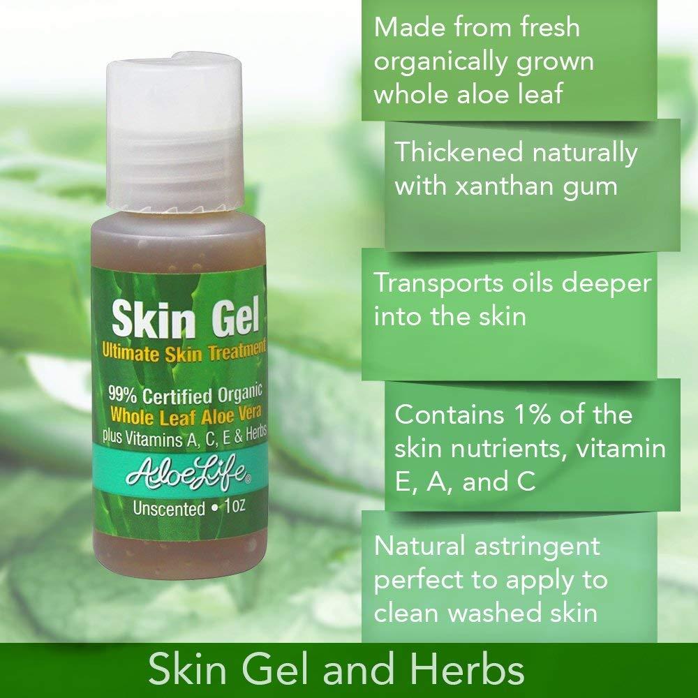 Aloe Life Skin Gel and Herbs 1oz - Natural Soothing Skincare Formula ...