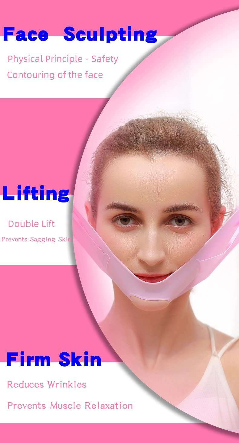WIDVIH Reusable Silicone Double Chin Reducer - V Line Face & Neck Lift ...