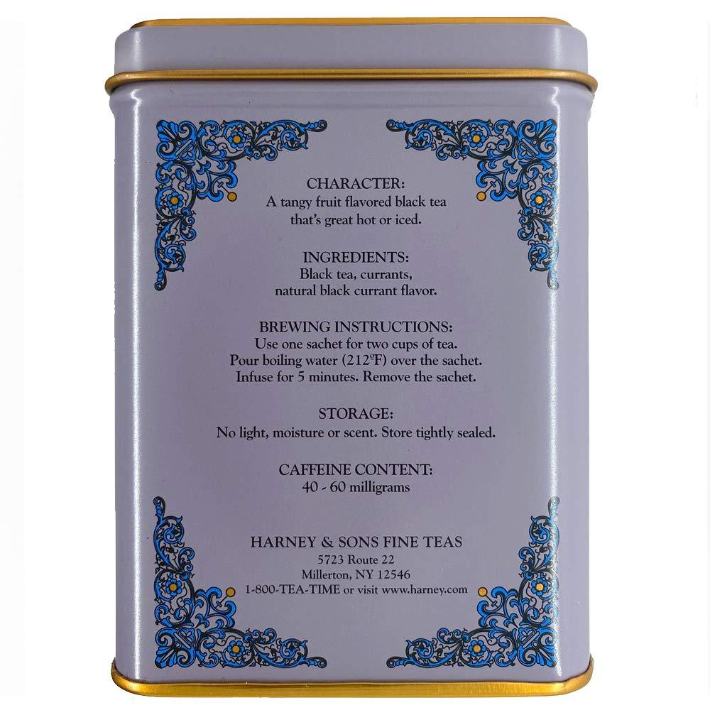 Harney & Sons Black Currant Tea - 20 Sachets | Premium HT Tea Blend ...