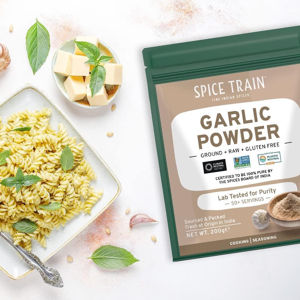 SPICE TRAIN Garlic Powder 200g/7oz - Raw Ground Garlic from India ...