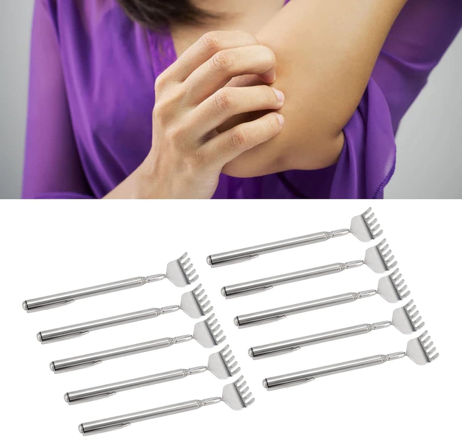 10-Piece Stainless Steel Telescopic Back Scratcher Set - Durable Metal ...
