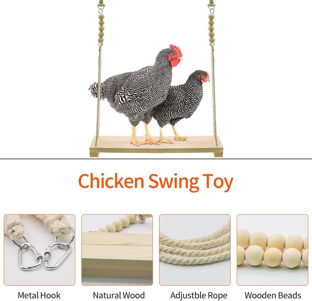Chicken Swing and Xylophone Toys 2 Pack - Fun Entertainment for Poultry ...