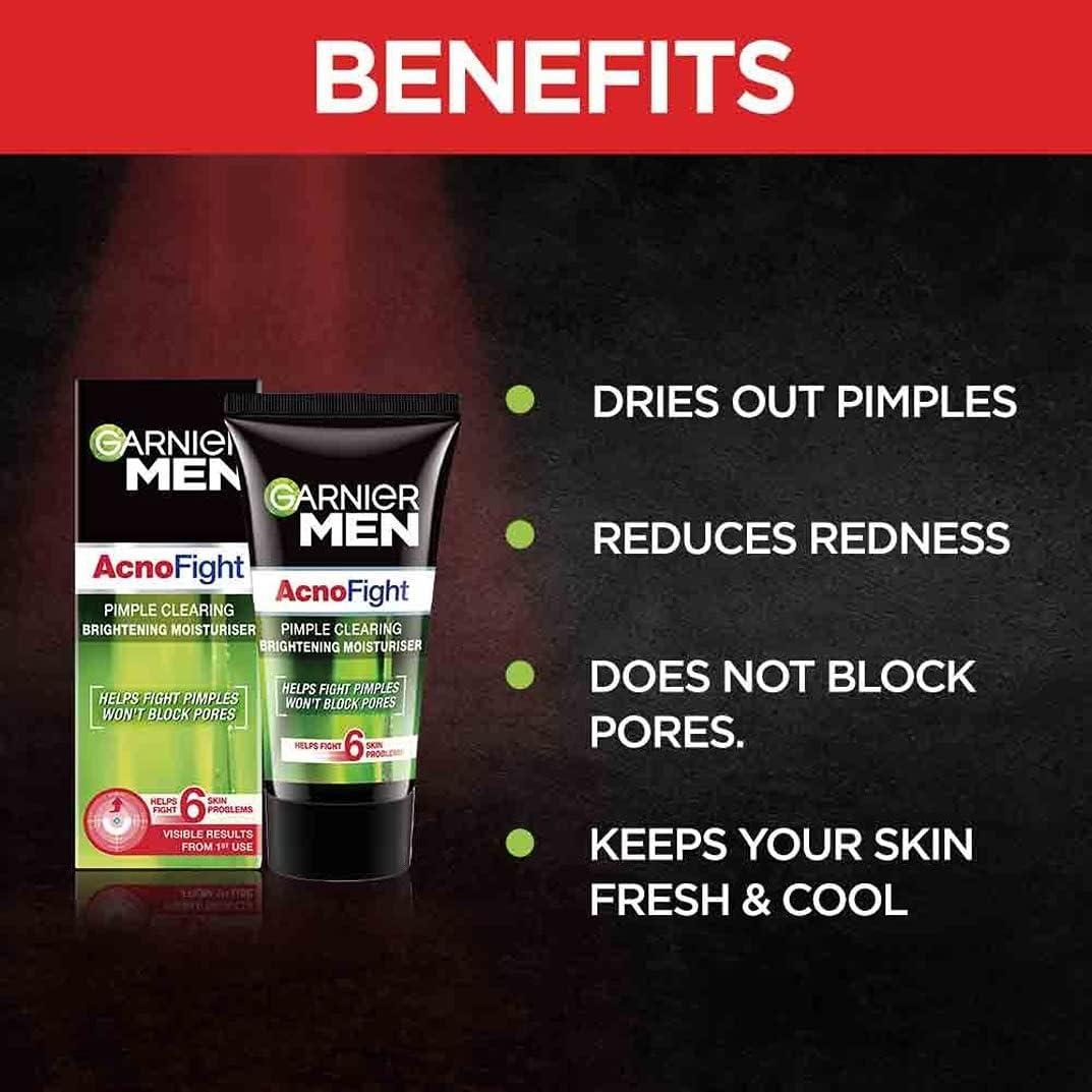 Garnier Men Acno Fight Pimple Clearing Whitening Cream Helps Fight 6 ...