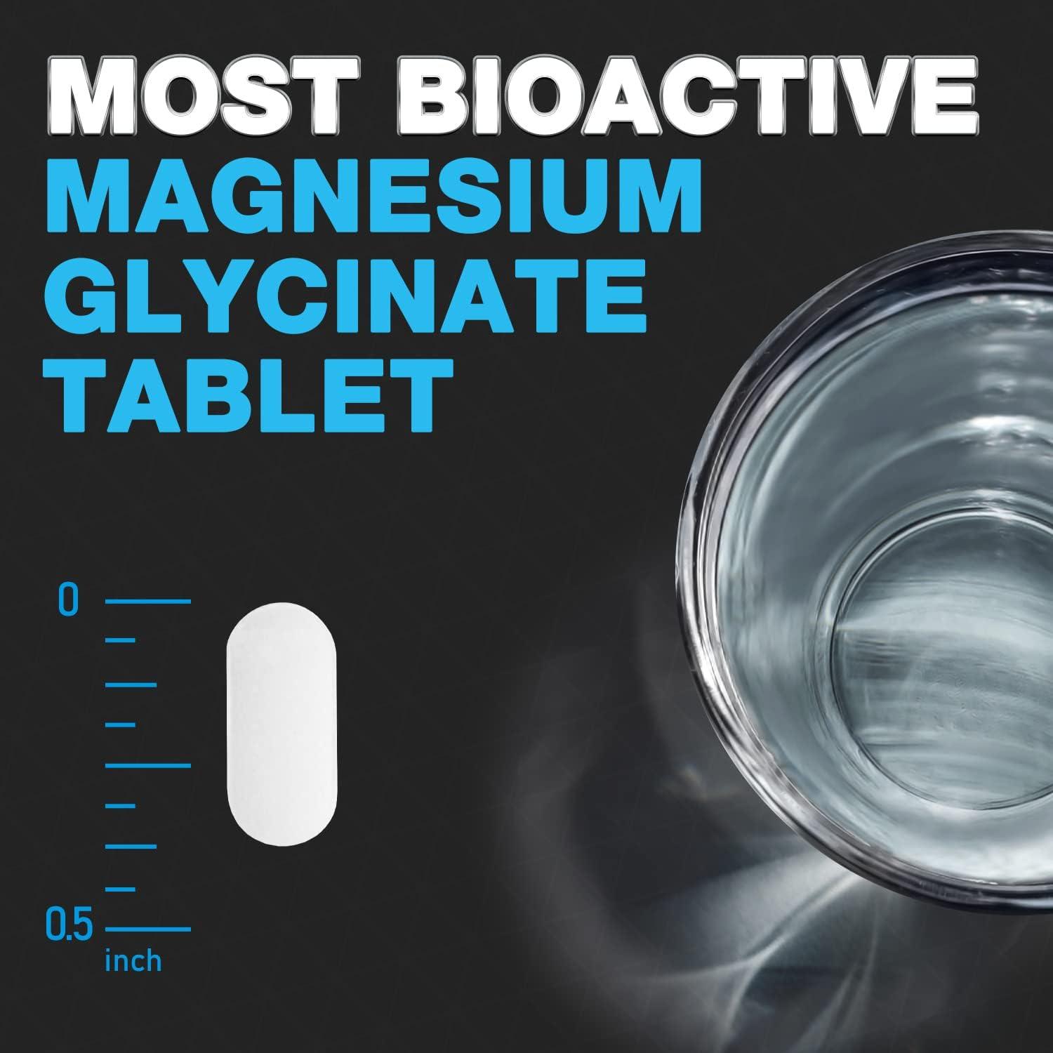 High Absorption 300mg Magnesium Glycinate Tablets for Bone, Muscle ...