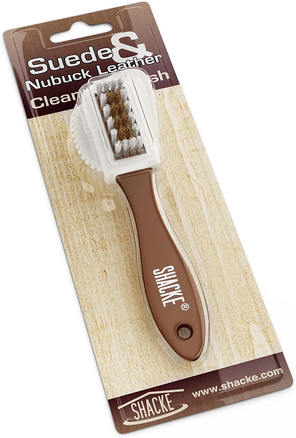 Shacke Suede & Nubuck Leather Brush Cleaner - Premium 4-Way Cleaning ...