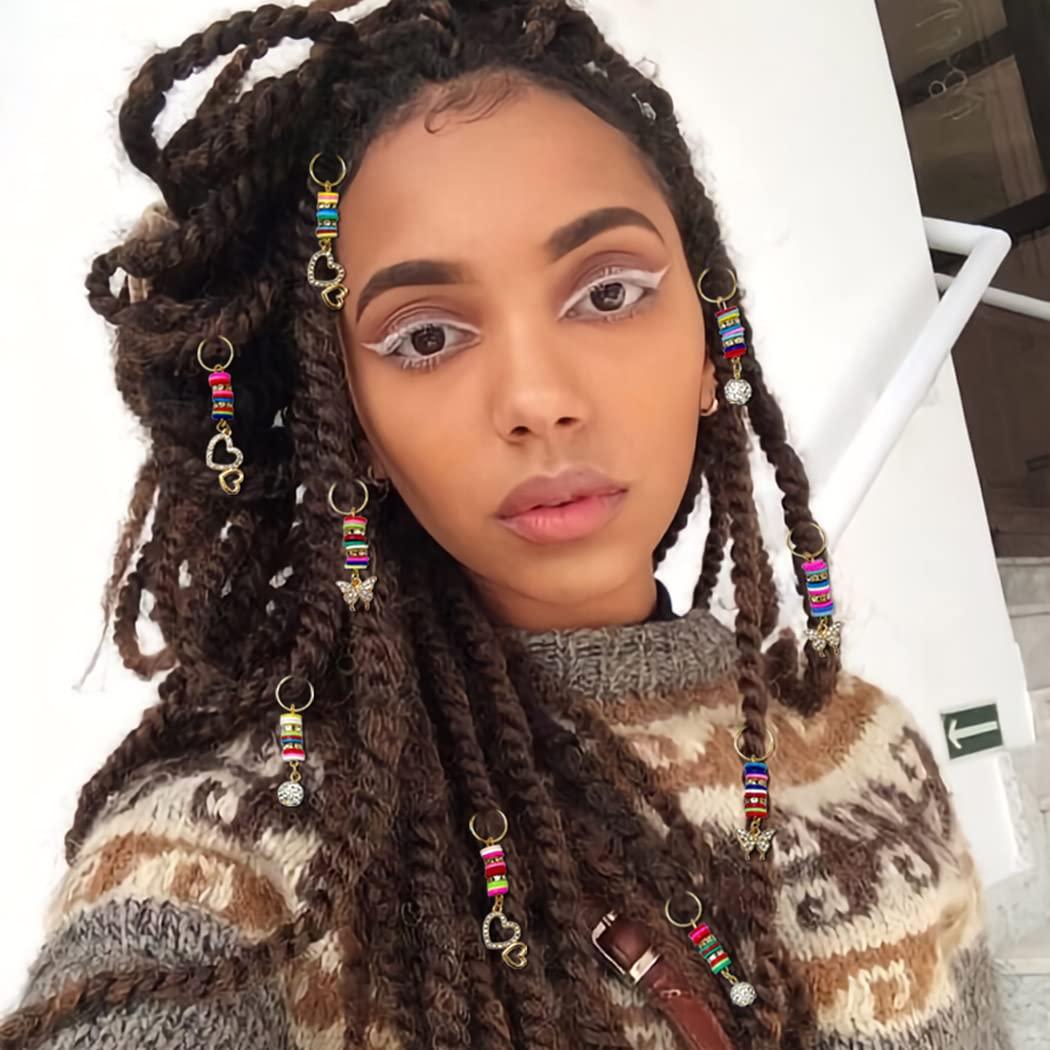 Gold Rhinestone Loc Jewelry Set for Black Women - 9PCS | Buy Now with ...