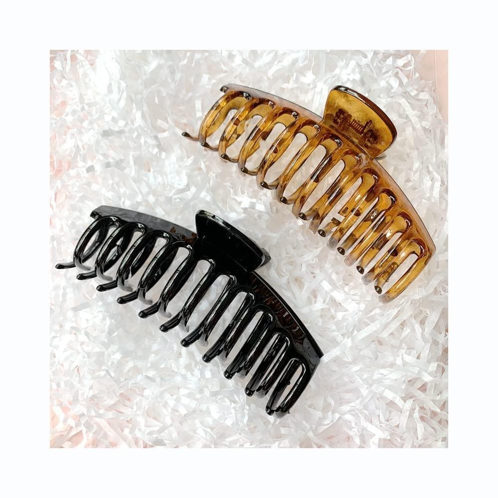 Extra Large 5.1 Inch Crystal Hair Claw Clips for Thick Hair - Pack of 2 ...