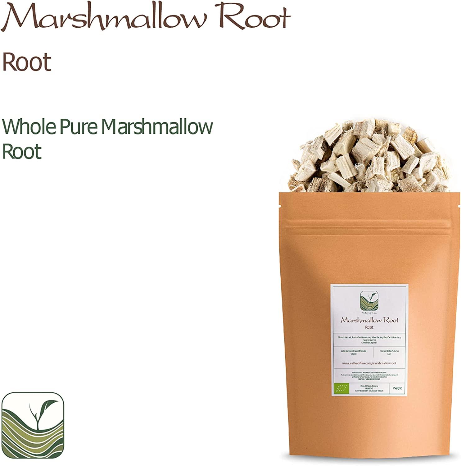 Organic Marshmallow Root Tea - 100g (3.53 oz) Dried Herbal Tea - Pure Marshmellow Root - Natural ...