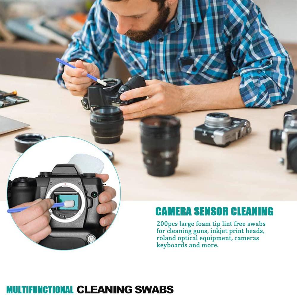 Wellgler's 5.11" Foam Cleaning Swabs for Electronics Camera Gun Optical ...