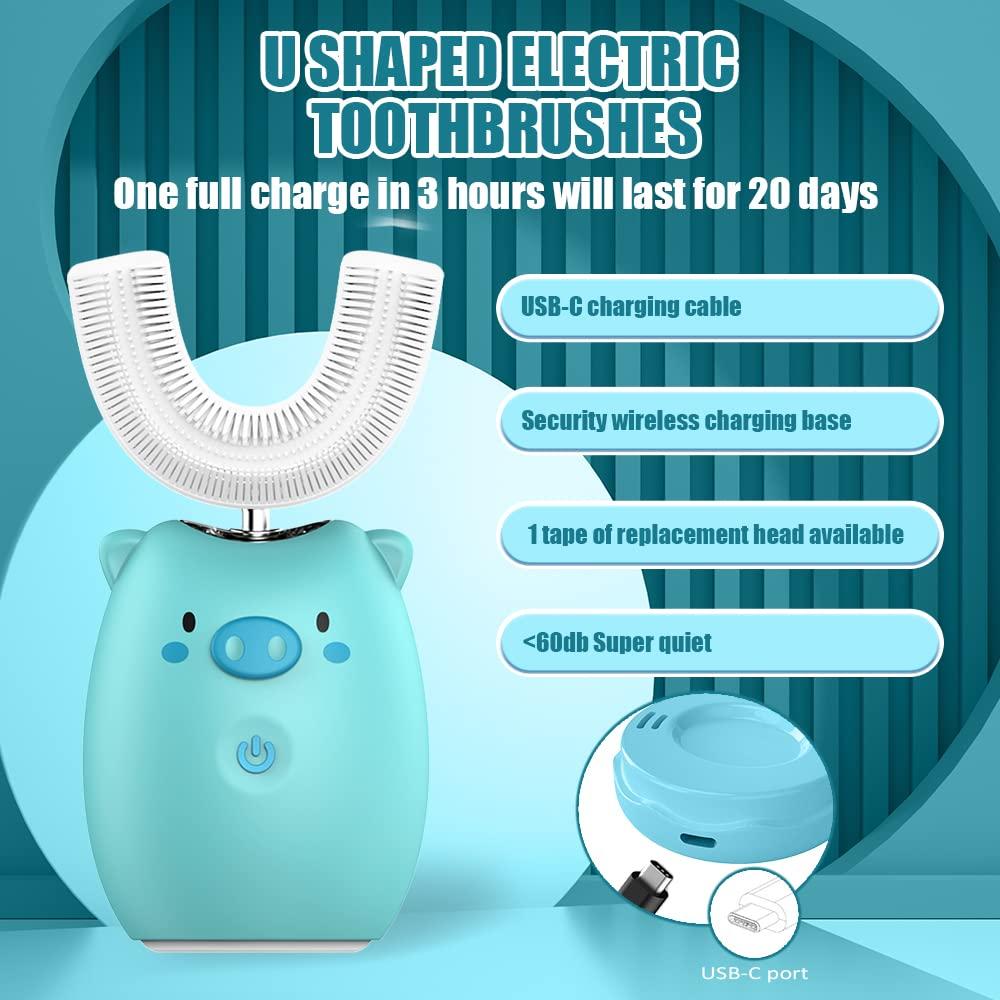 Kids Electric Toothbrushes U Shaped Ultrasonic Automatic Toothbrush ...