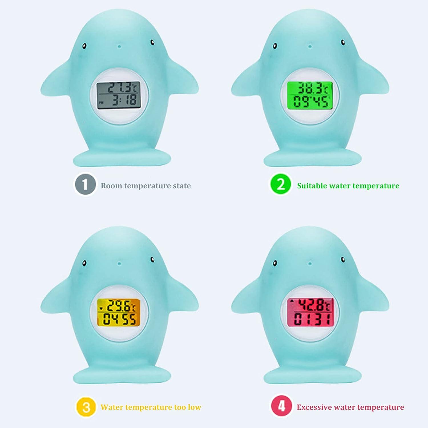 Baby Bath Tub Thermometer - Floating Bathing Toy with Room Temperature ...