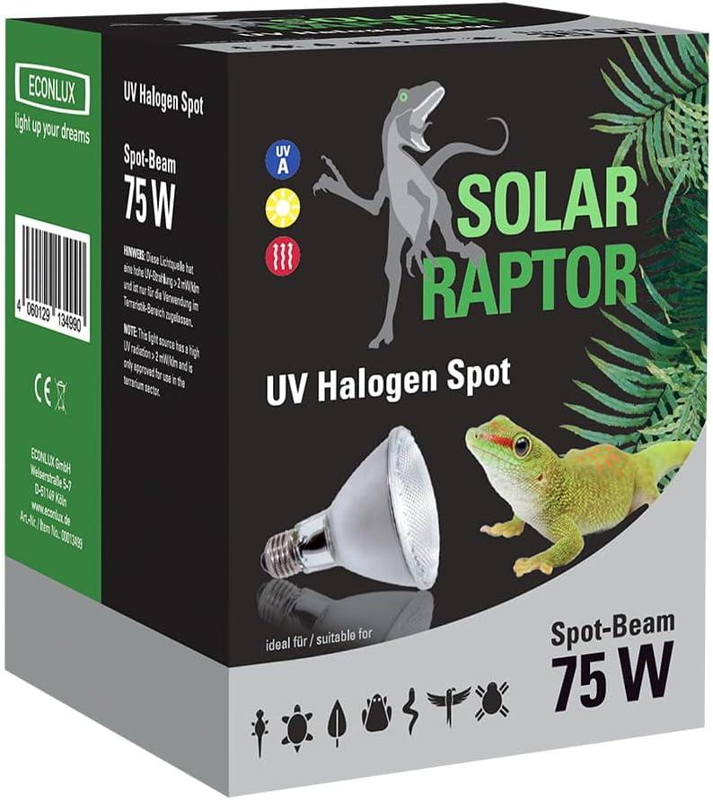 Buy SOLAR RAPTOR UV Halogen Spot 75W - Reptile Heat Lamp & Daylight ...