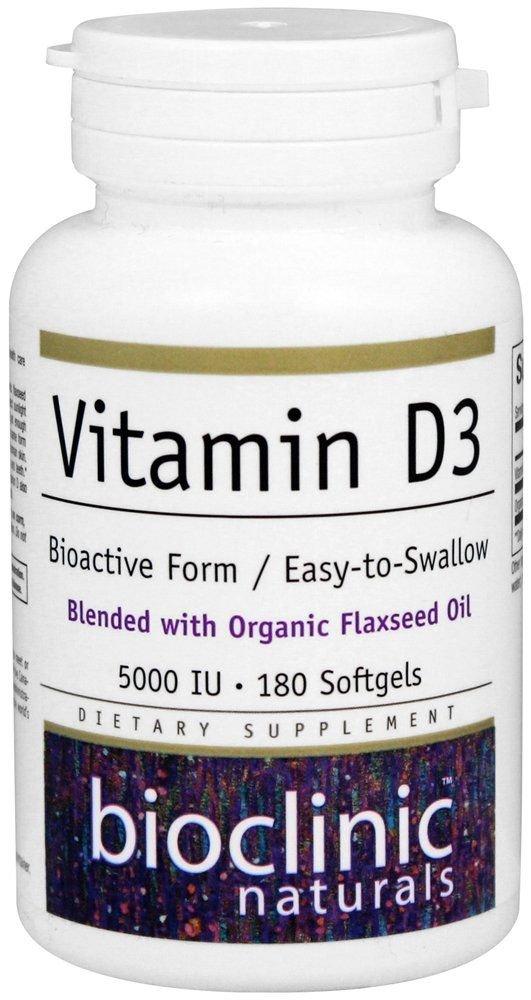Bioclinic Naturals Vitamin D3 5000 IU 180 Softgels - Immune Support and Bone Health | Buy Now ...