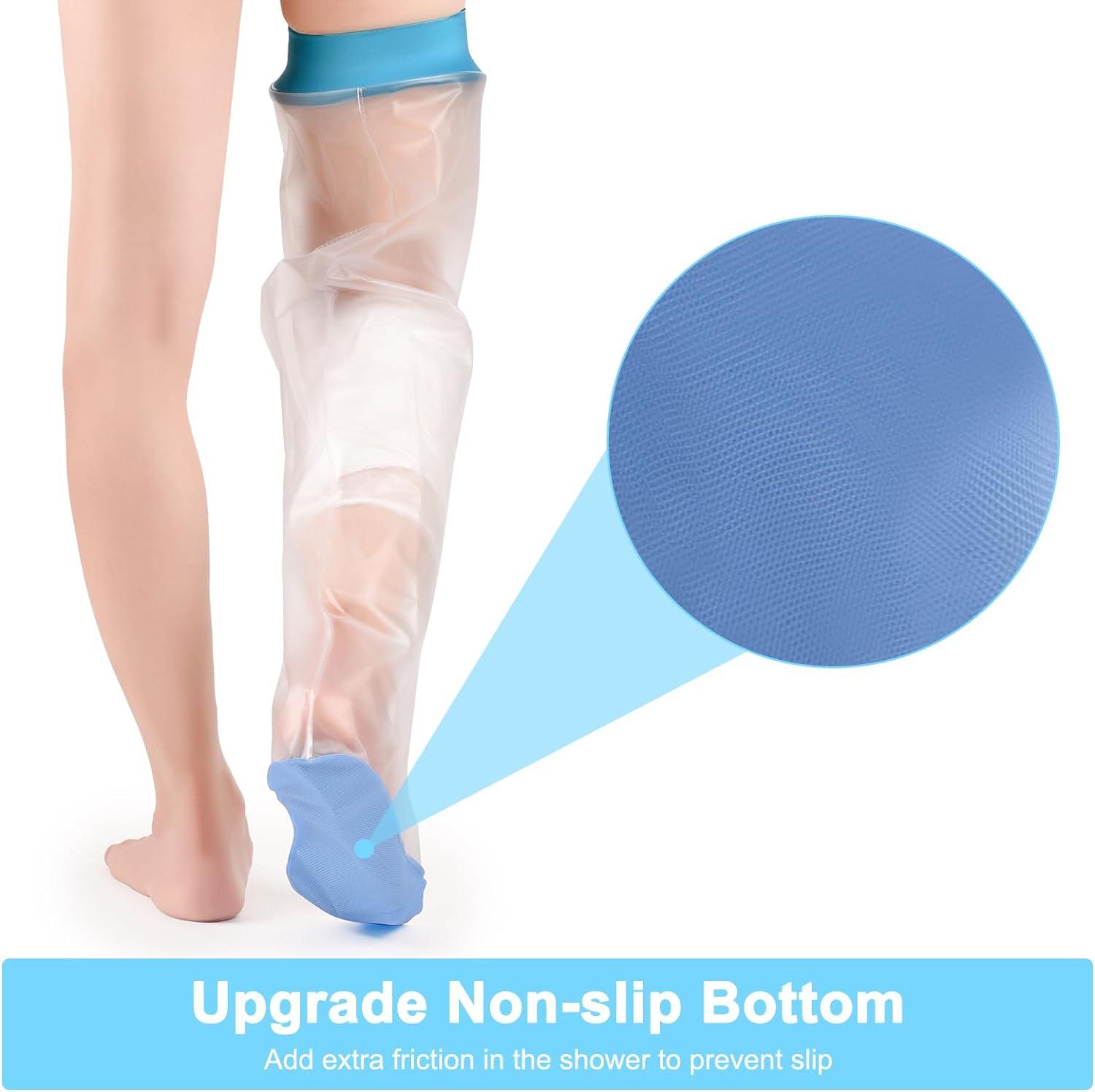 Adult Waterproof Leg Cast Protector | Non-slip Shower Cover for Broken ...