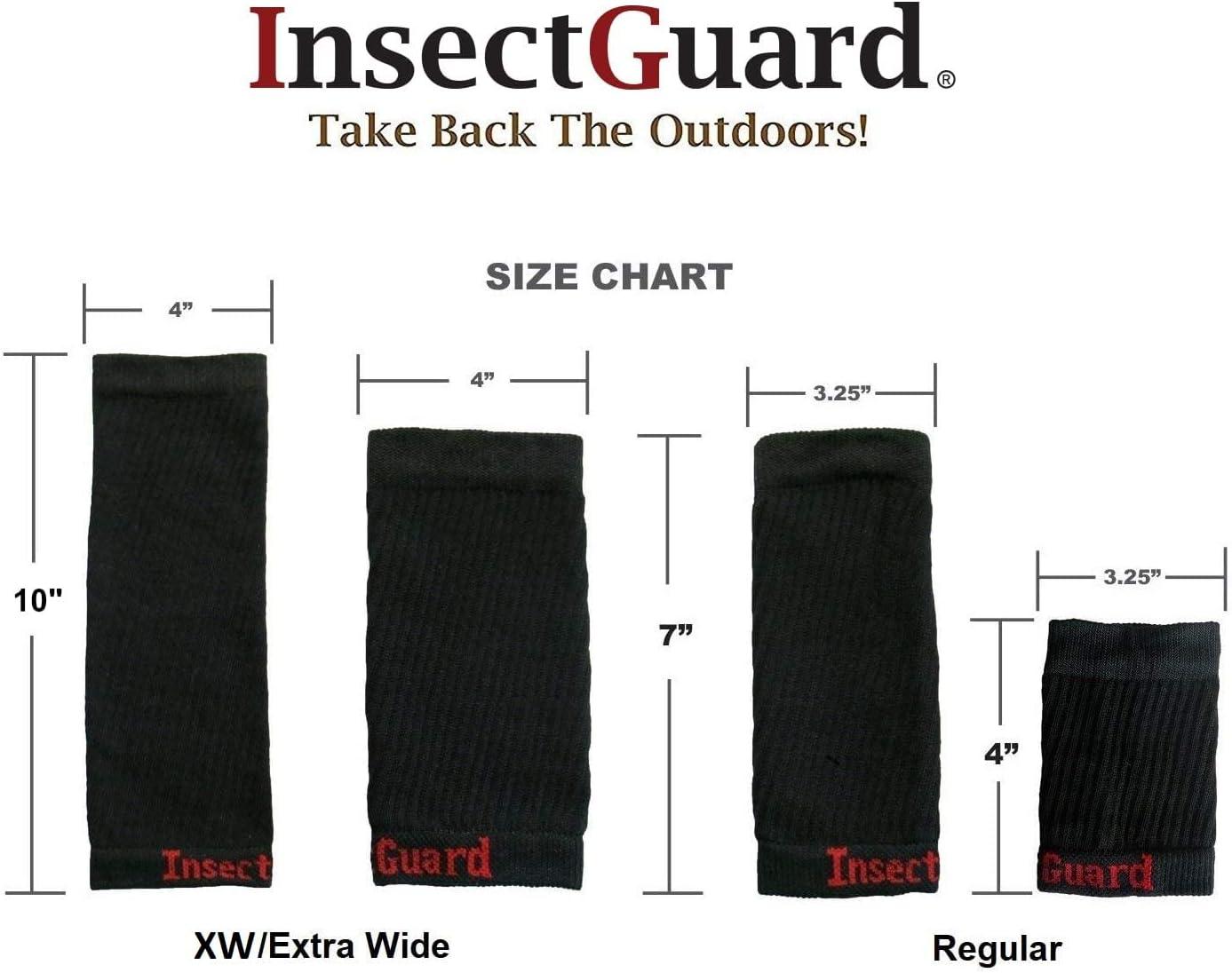 InsectGuard Permethrin Treated Tick Gaiters/Sleeves - 7 Inch - Black ...
