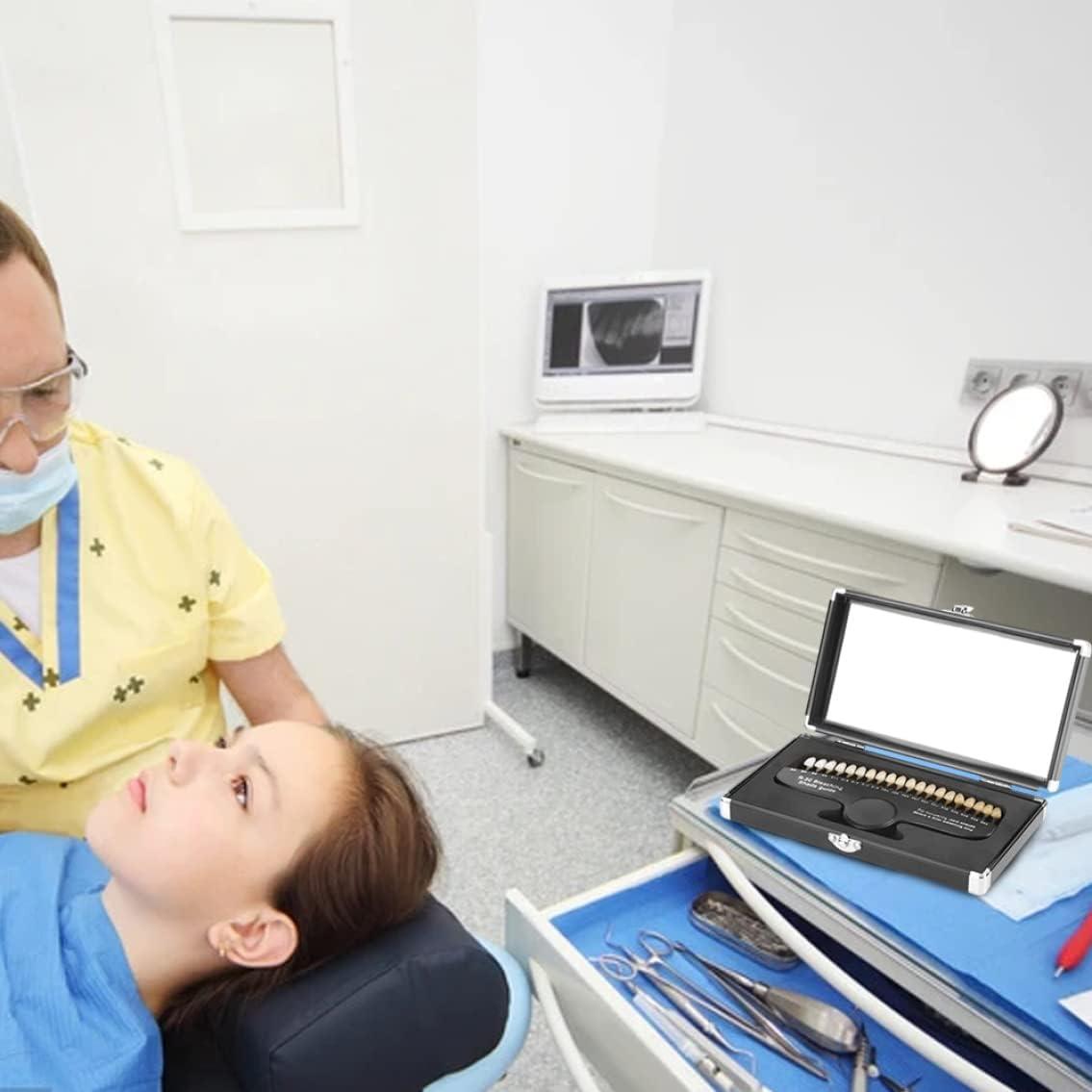 Obelunrp 20-Color Dental Teeth Shadow Guidance Manual with Mirror ...