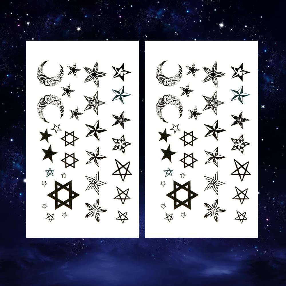 Star And Moon Tattoo Design