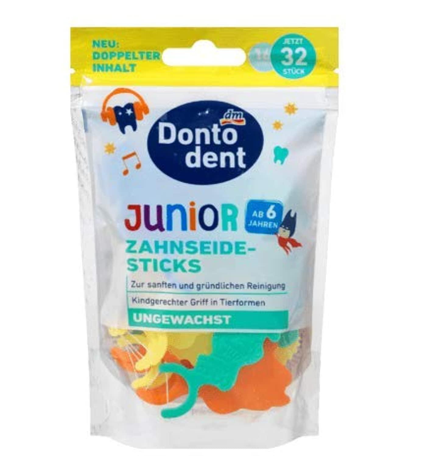 Buy Dontodent Dental Floss Sticks Junior - 32 Sticks | International ...