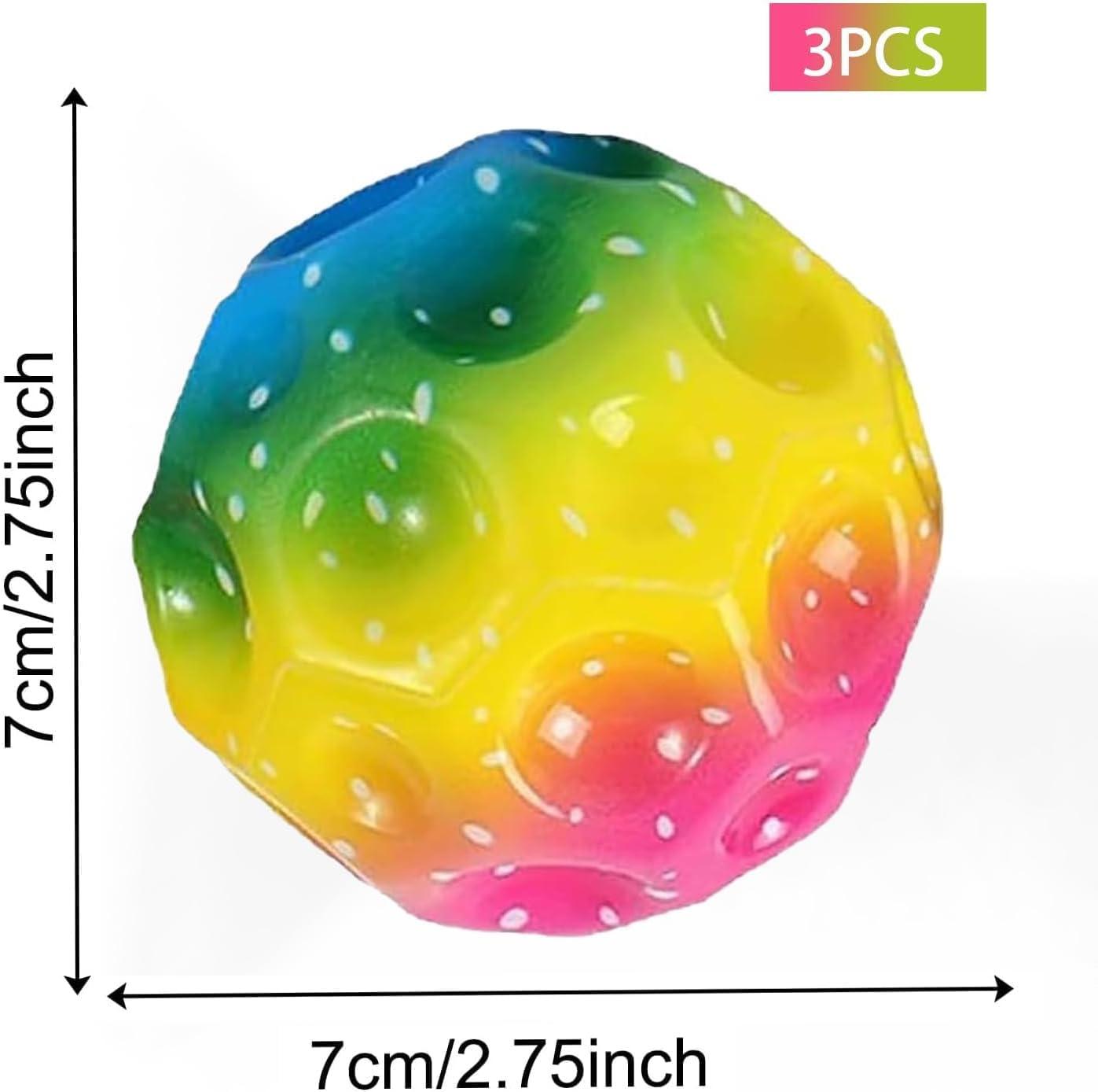 NVTRSD 3 PCS Astro Jump Ball Set - Space Moon Ball Galaxy Mini Bouncing ...