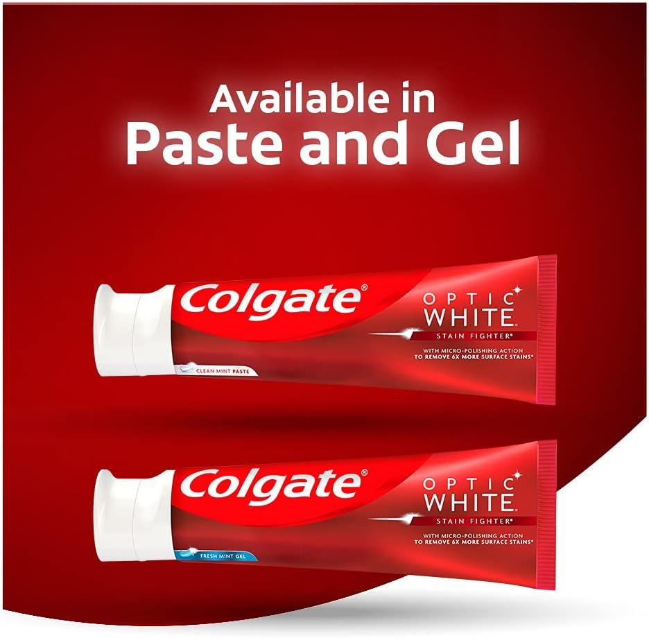 Colgate Optic White Stain Fighter Teeth Whitening Toothpaste Clean Mint ...