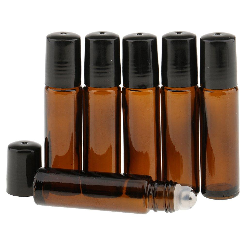 Buy 6 Pack Brown Glass Deodorant Sticks 10ml - Empty Roll-On Bottles ...
