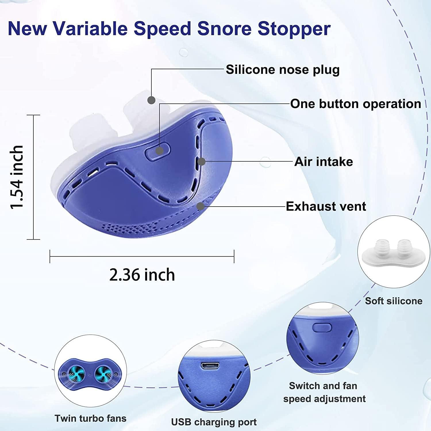 Variable Speed Electronic Anti Snoring Device with 3 Adjustable Wind ...