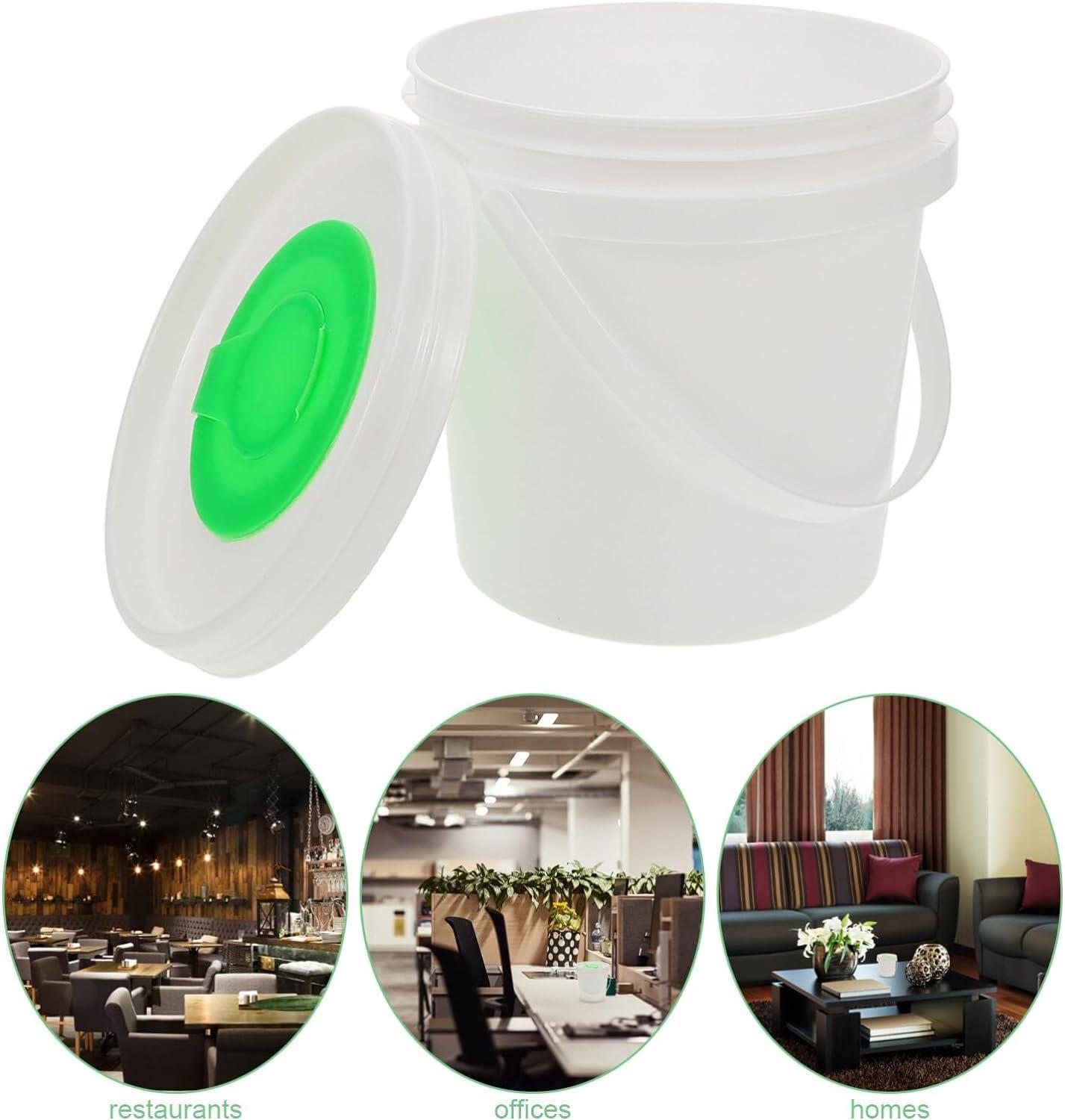 Luxshiny 5L Cleaning Hill Organizer Bucket with Lid & Wet Wiper Roller ...