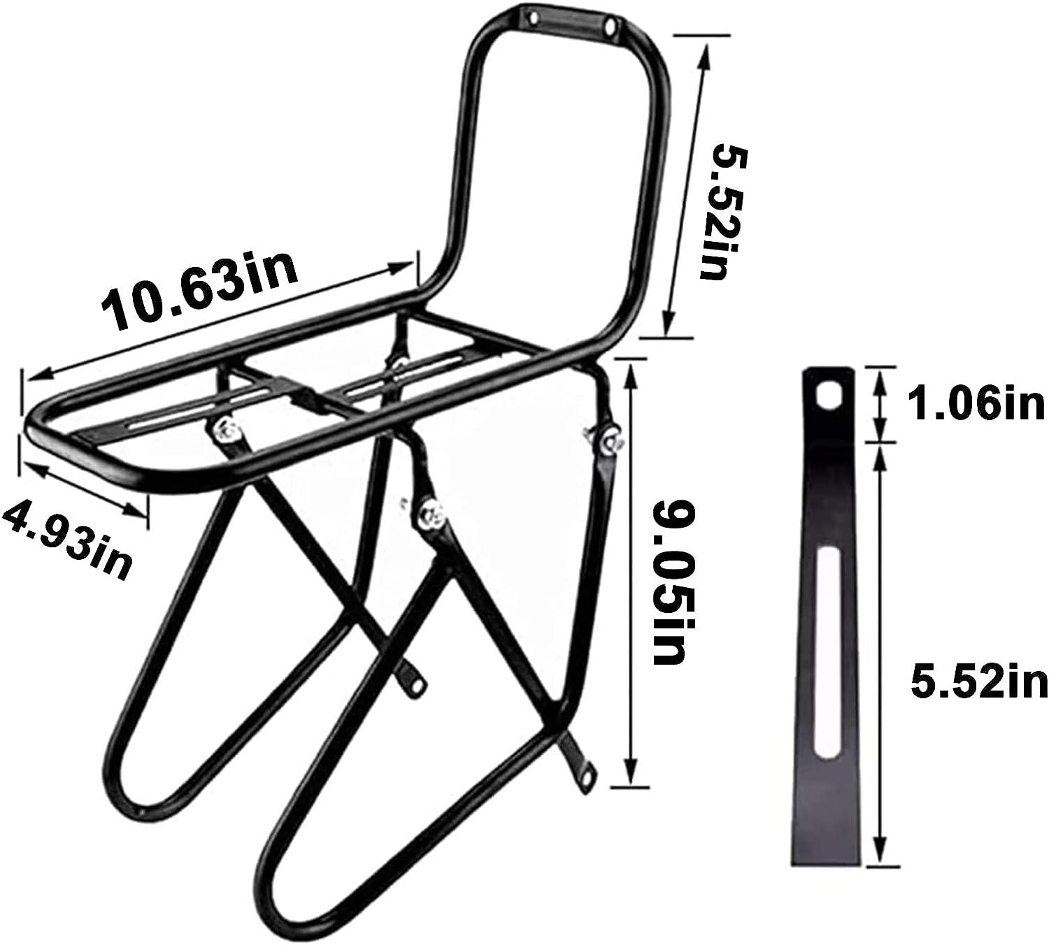 Aluminum Alloy Bicycle Front Rack - 33lb Capacity Touring Carrier for ...