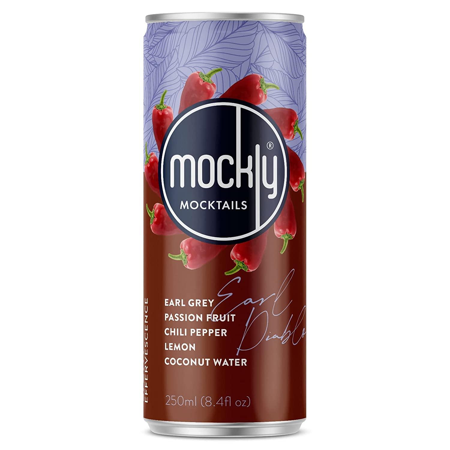 Mockly Earl Diablo Booze-Free Cocktail 4-Pack | Non-Alcoholic Mixer with Earl Grey, Passionfruit ...
