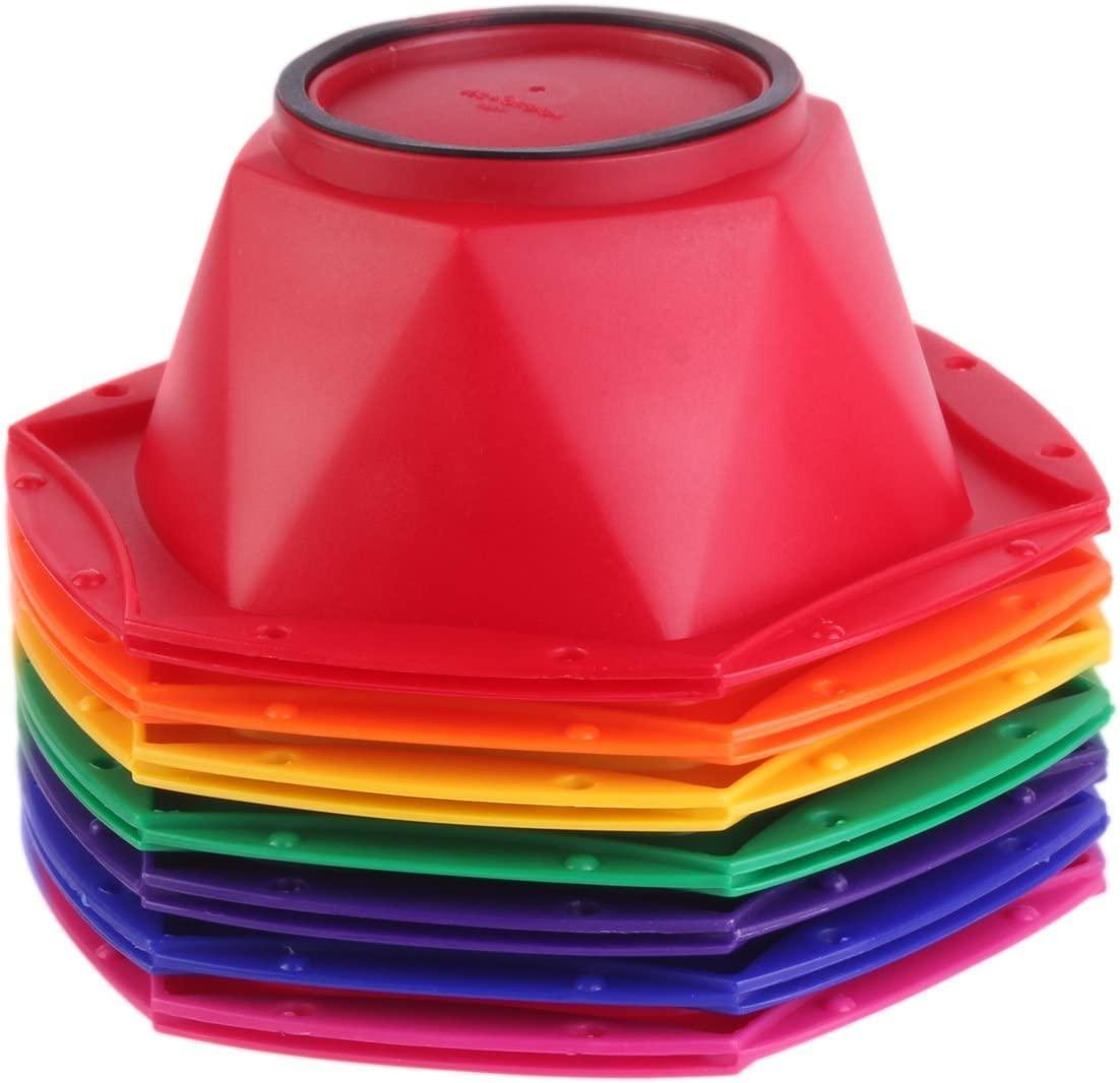 Rainbow Hair Coloring Dye Mixing Kit - Set of 7 Bowls and Brushes | Buy ...
