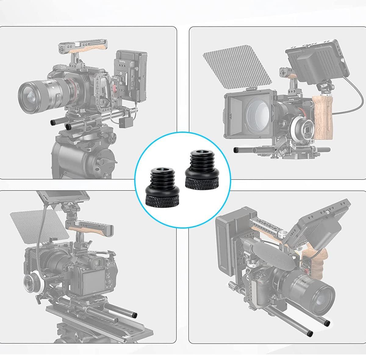 M12 Thread Rod Cap Plug Set for Standard 15mm Rod Support DSLR Shoulder ...
