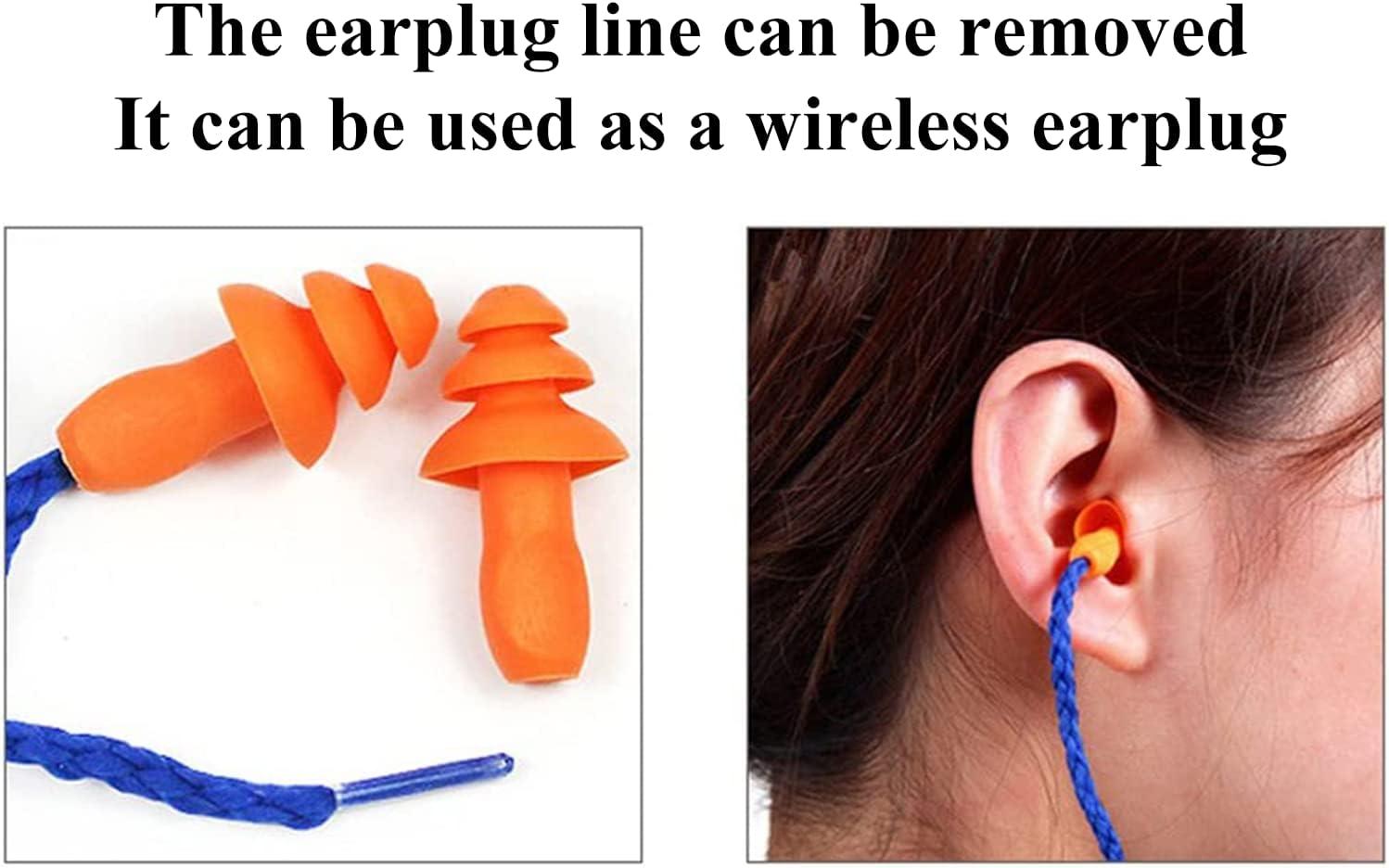 Yizhet 5 Pack Soft Reusable Silicone Ear Plugs with Cord - Comfortable ...