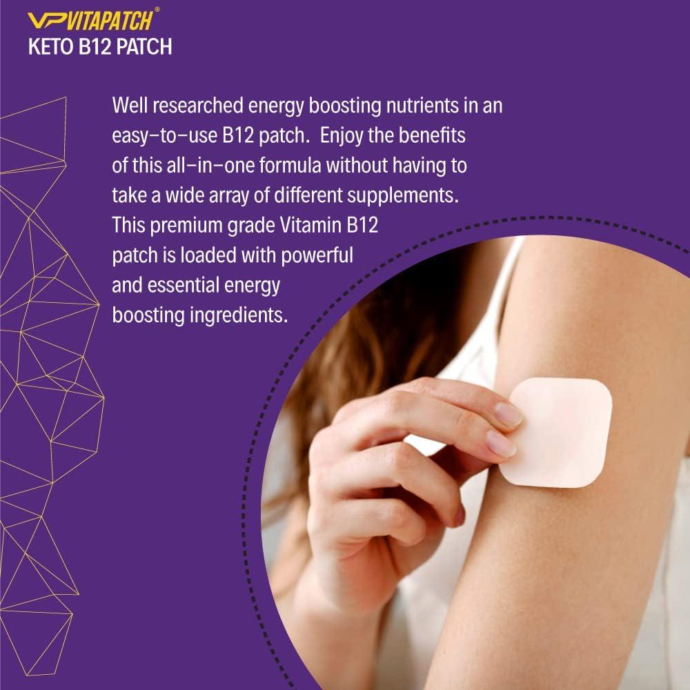 VitaPatch Keto Patch with B12 Methylcobalamin & Guarana - 30 Day Supply ...