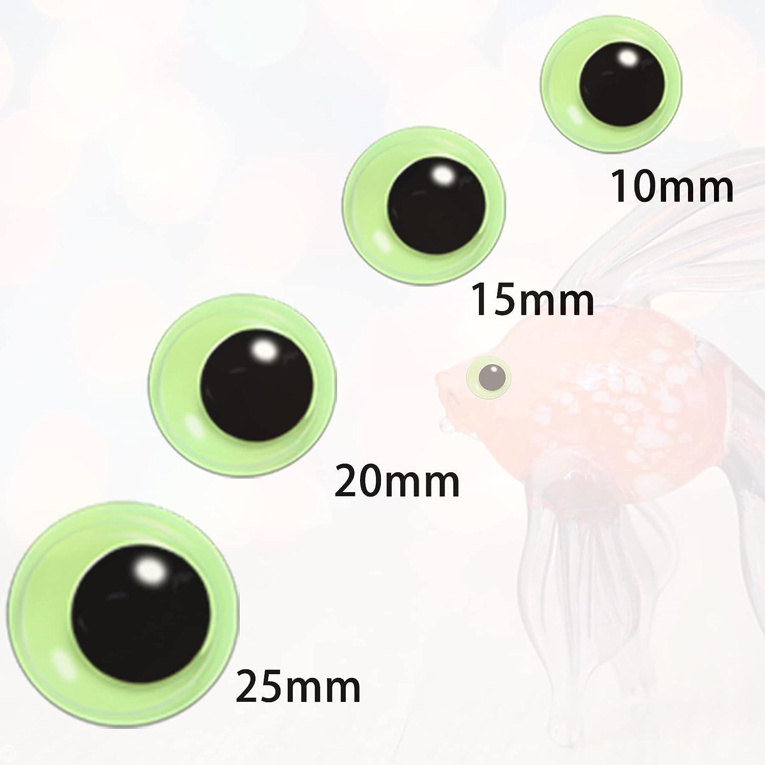 UPINS Wiggle Googly Eyes Self Adhesive Glow in The Dark Luminous 300Pcs ...