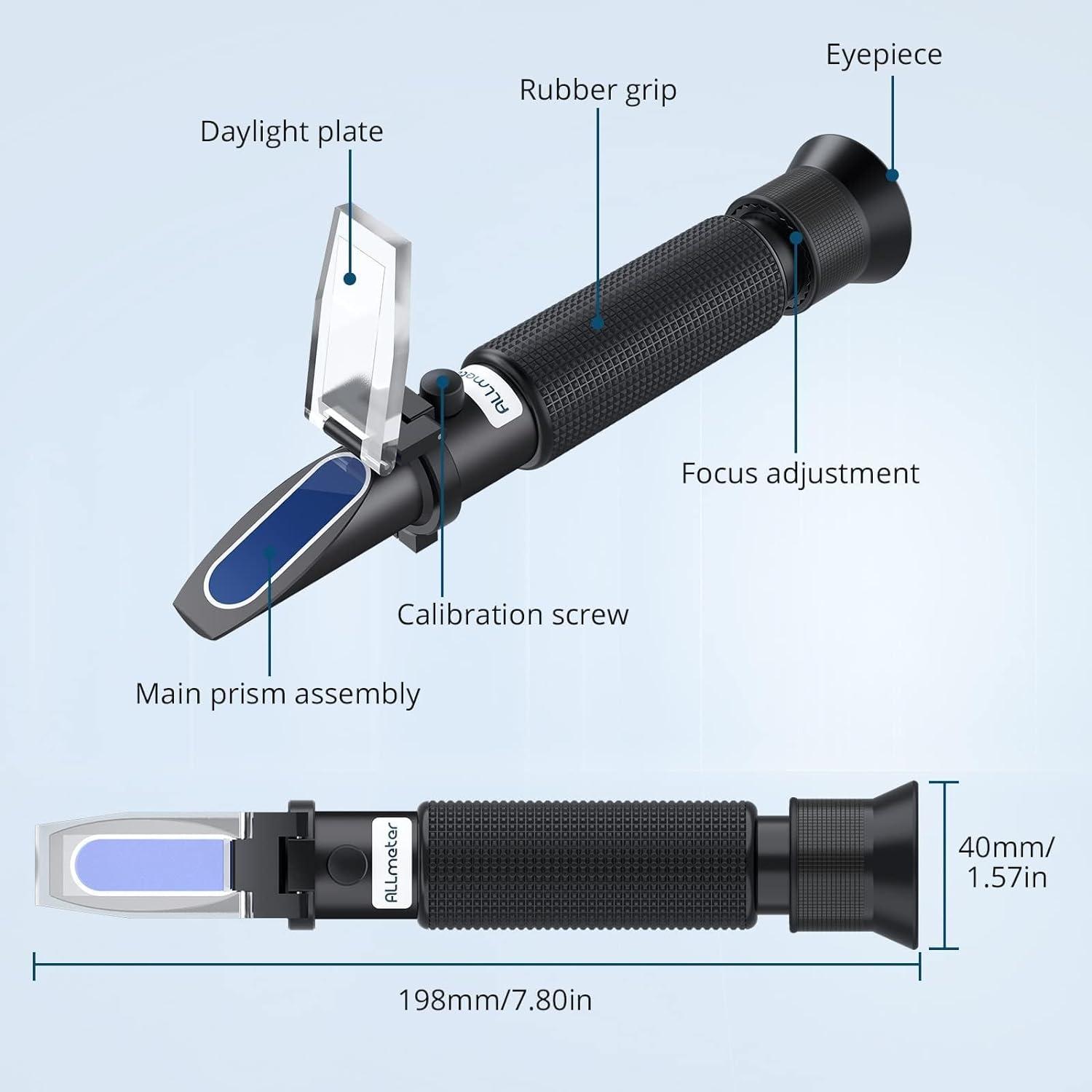 Salinity Refractometer for Saltwater Aquariums | Dual Scale 0-100 PPT ...