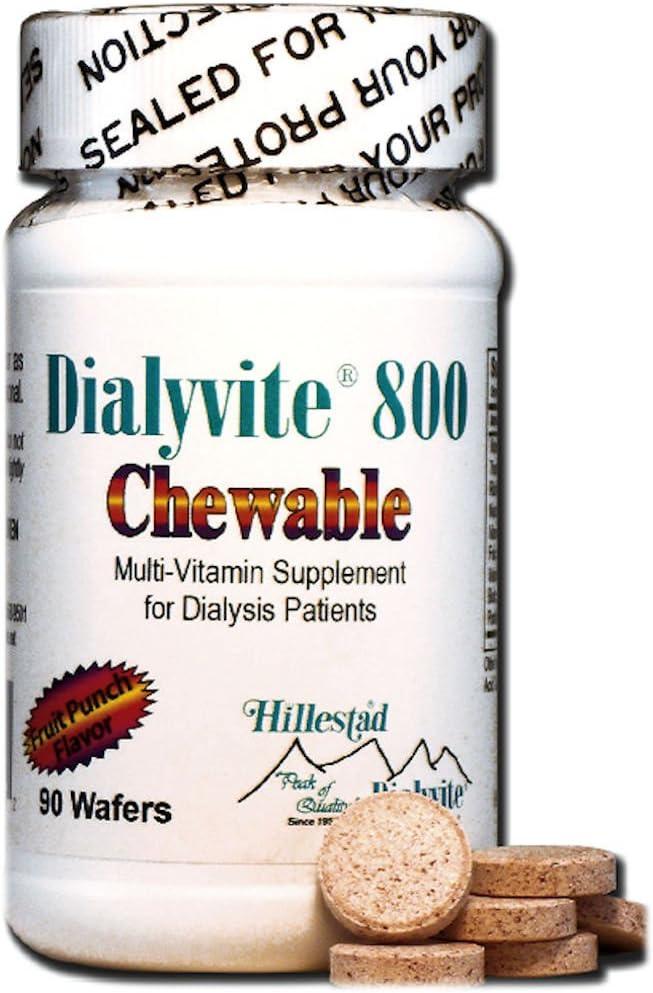 Dialyvite 800 Chewable - 90 Wafers | Renal Supplement for Kidney Health ...