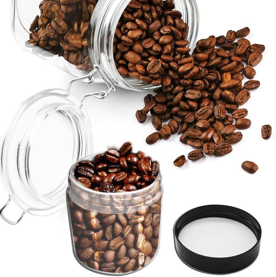 20Pcs 4oz Clear Plastic Slime Containers with Black Lids - Refillable ...