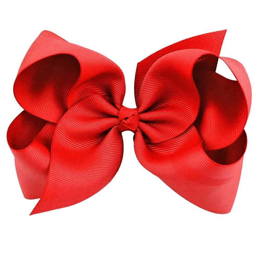 Extra Large Red Grosgrain Bow Clip with Alligator Clip by CoverYourHair ...