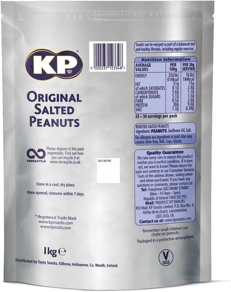 KP Nuts KP Dry Roasted Peanuts 1KG KP Original Salted Peanuts 1KG KP Peanuts Bundle Of 2 Dry And ...