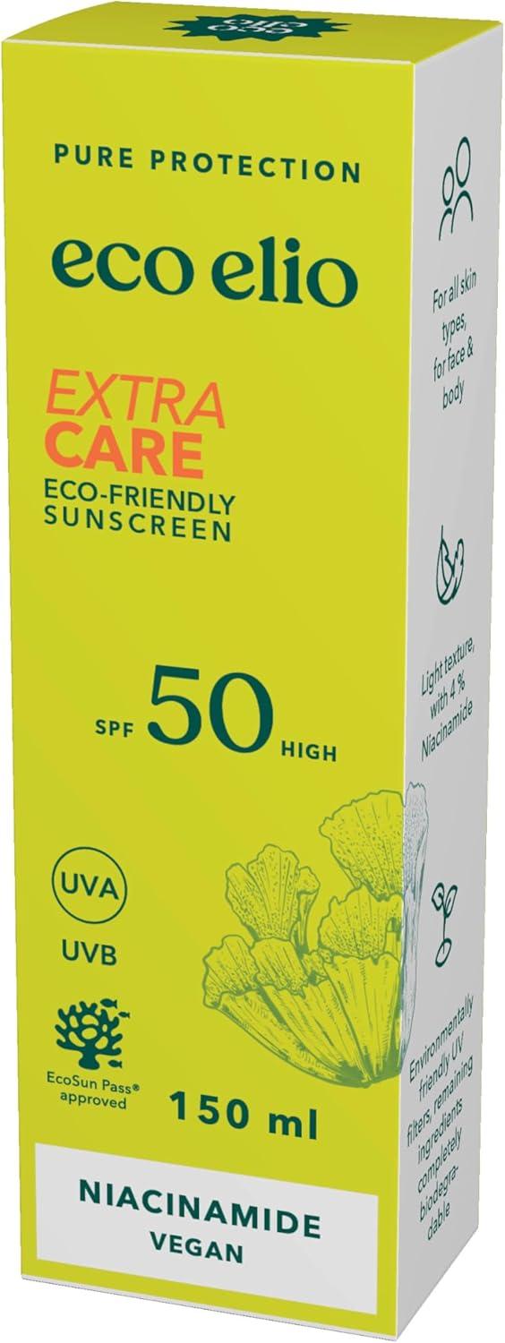 Eco Elio SPF 50 Sustainable Sun Cream 150ml 'Extra Care' - Face & Body ...